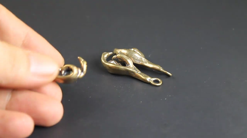 Solid Brass Craft Bird Claws Leg Key Chain Pendant Car Hanging Tea Pet ...