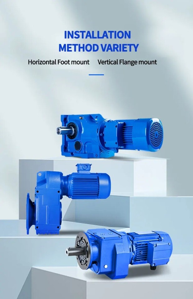Helical Gear Reducer Horizontal Vertical Transmission R37/R47/R57/R67 ...