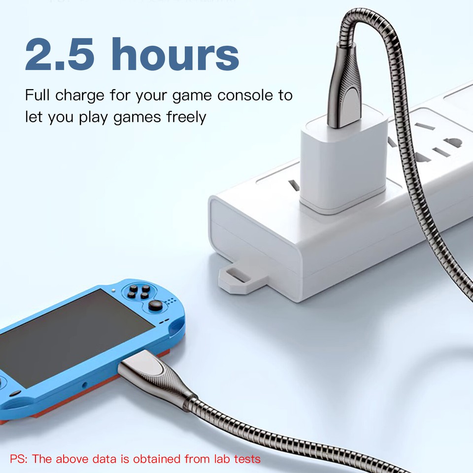 Metal USB-C to USB-C Cord Chew Proof-3.3FT 60W PD Fast Charging &Data ...