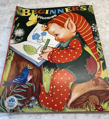 VTG 1958 Unused Merrill Beginner’s Coloring Book 32 Pgs, 13.5x11.5” | eBay