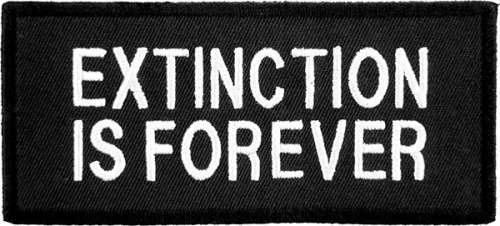 Extinction Is Forever, Funny Sayings Patches | eBay