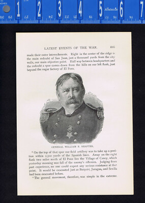 MG William Rufus Shafter -Spanish American War History 1898 | eBay