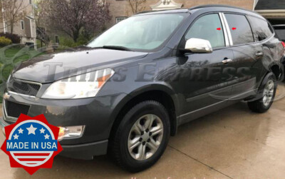 2009-2017 Chevy Traverse 4Pc Chrome Pillar Post Stainless Steel Trim ...