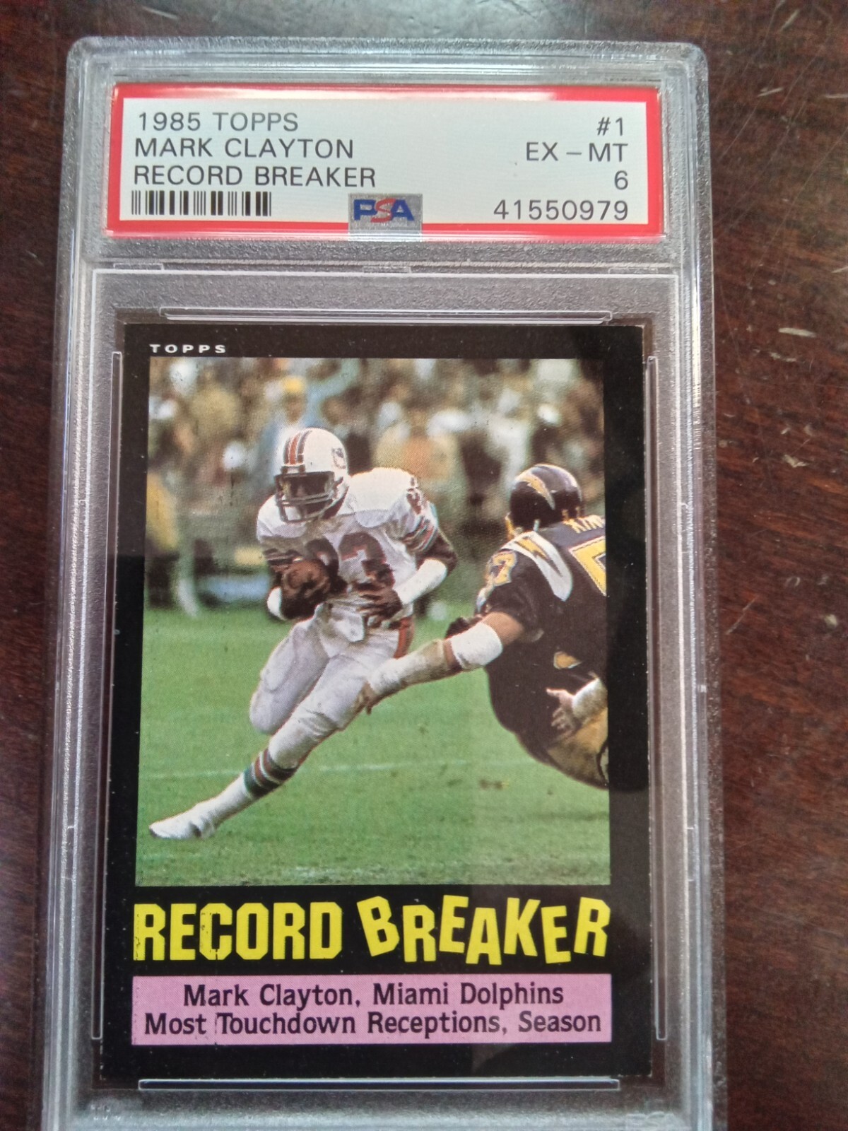 1985 TOPPS FOOTBALL #1 MARK CLAYTON PSA 6 #41550979 | eBay