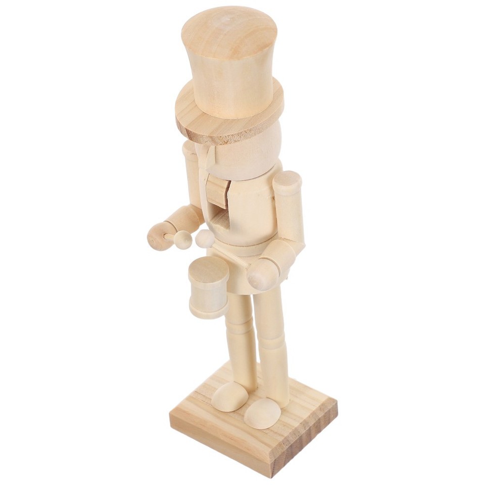 Unpainted Nutcracker Christmas Table Centerpiece Hanging Decoration ...