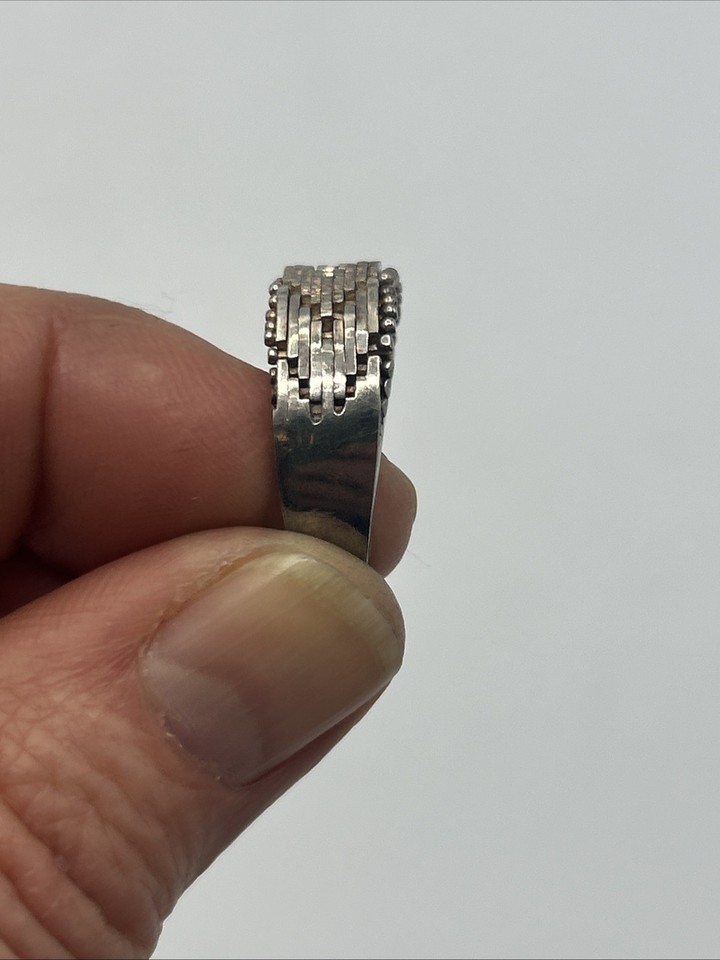 Vtg IBB Italy Sterling Silver 925 Woven Band Ring size 9 | eBay