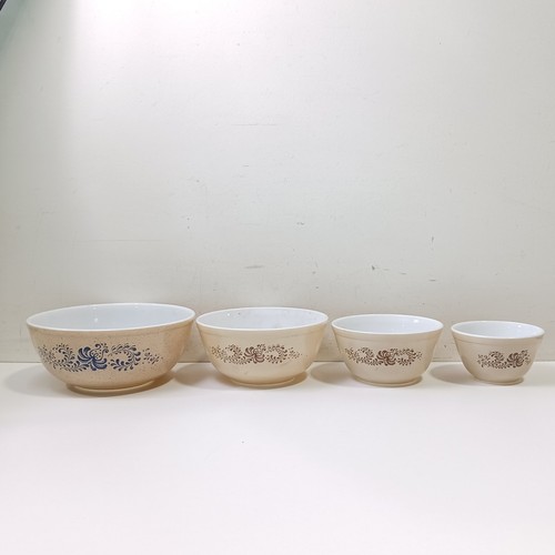 4pc Set of Vintage Pyrex Homestead Nesting Mixing Bowls | eBay