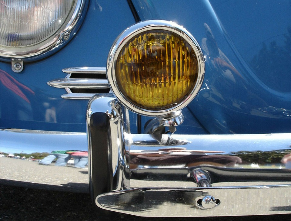 VW TYPE 1 BUG SUPER BEETLE FOG LIGHT / DRIVING LIGHT 3½" TALL MOUNTING ...