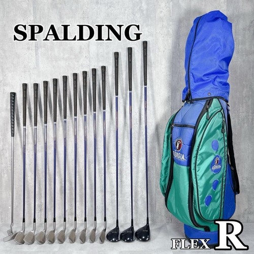 Spalding Men's 14-Piece Golf Club Set R Flex w/ Bag, Driver, Woods ...