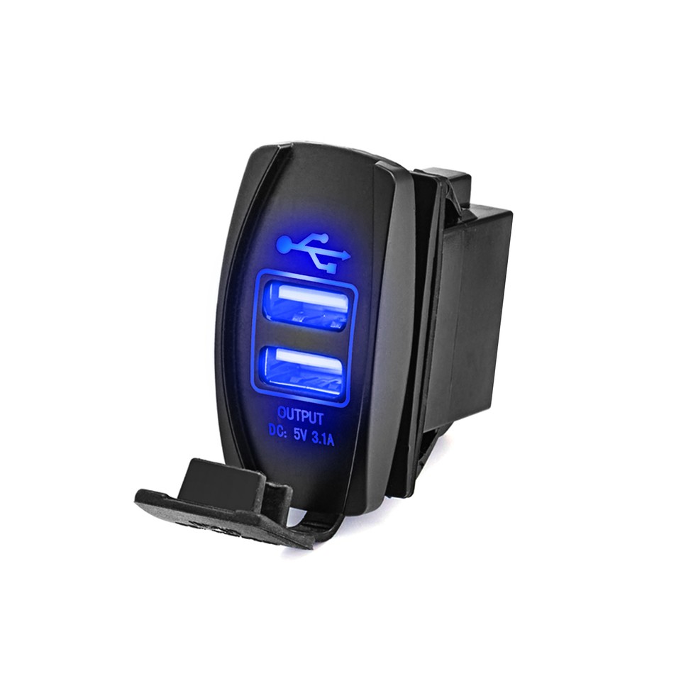 'Winch in /out' Rocker Switch + USB Charger for Car Truck ATV UTV ...