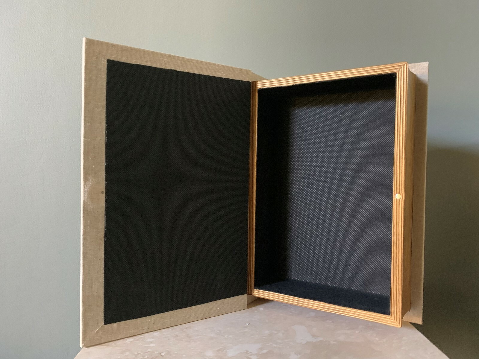 Set of 3 Wooden Canvas Nesting Book Boxes Three Hands 13 x 9.5,10.3 x 7 ...