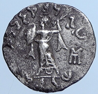 MENANDER I 165B Indo Greek Bactrian Ancient OLD Silver Greek Coin ...
