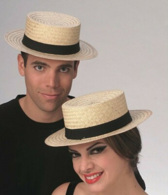 AC722 Ricky Ricardo I Love Lucy 1920'S Hat Straw Skimmer Boater Costume ...