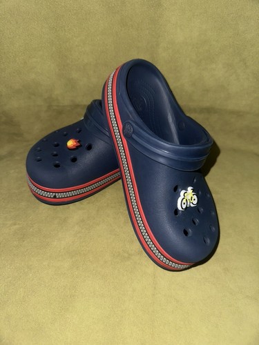 Crocs Crocband Unisex Navy Blue Clog Mules Shoes J2 Includes Two ...
