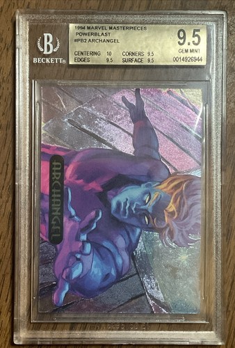 1994 Marvel Masterpieces Foil Powerblast Archangel X-Men BGS Beckett 9. ...