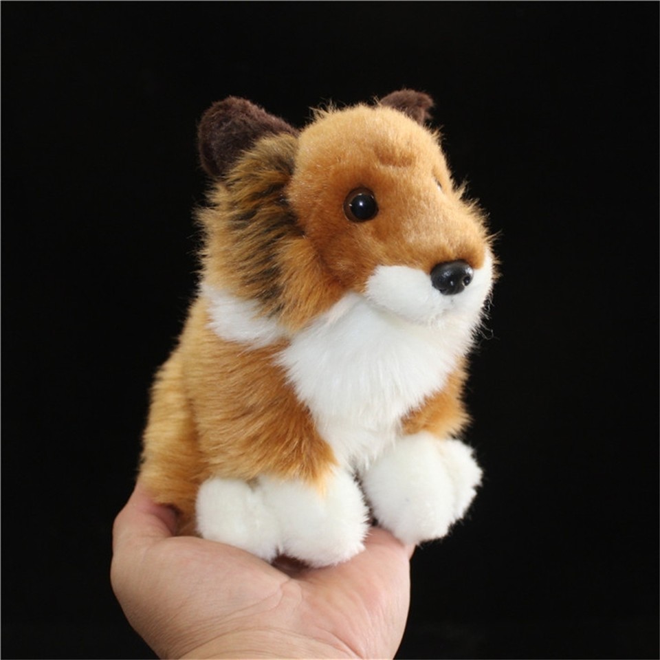 Shetland Sheepdog Plush 7" Stuffed Animal, Sheltie Dog Toy Fluffy Cute ...