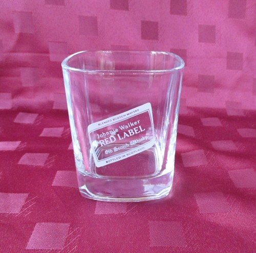 Johnnie Walker Red Label Old Scotch Whisky Square Spirit Glass ...