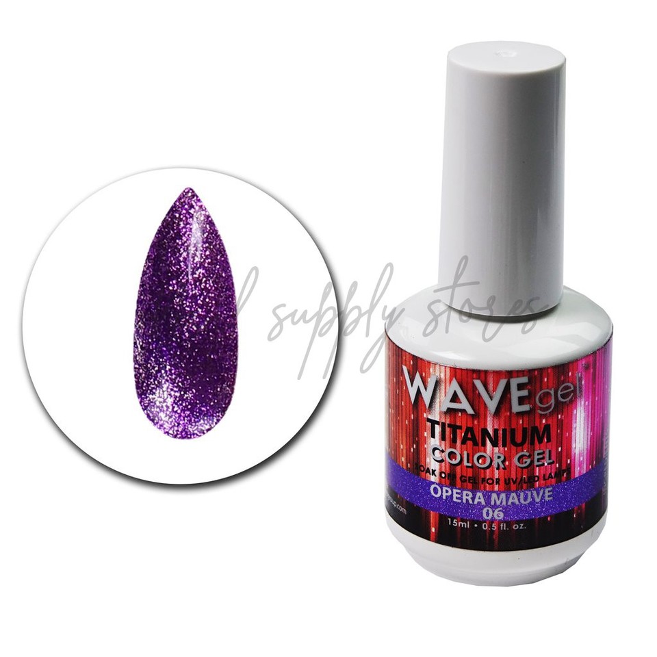 Wave Gel Glitter Soak Off gel polish Pick Your Color T1-T12 O1-O6 (0.5 ...