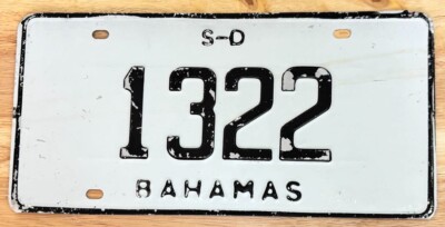 Bahamas 2003 SELF DRIVE (RENTAL VEHICLE) License Plate # 1322 | eBay