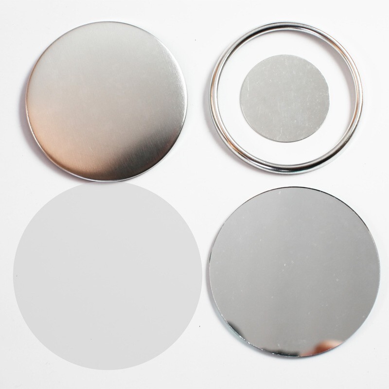 50mm Mirror Button 2*100 Sets/Pack for Badge Professional Button Making ...