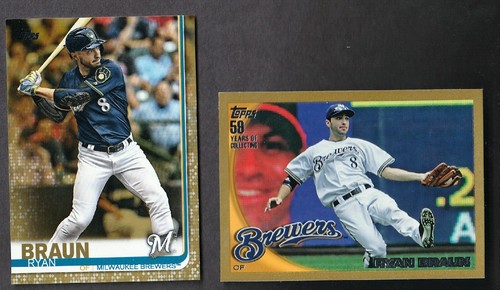 Topps Ryan Braun /2010 & /2019 Gold 2 Card Lot | eBay