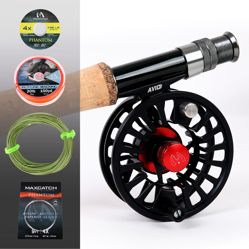 Maxcatch Premier Fly Fishing Rod Reel Combo Complete 9' Fishing Outfit ...