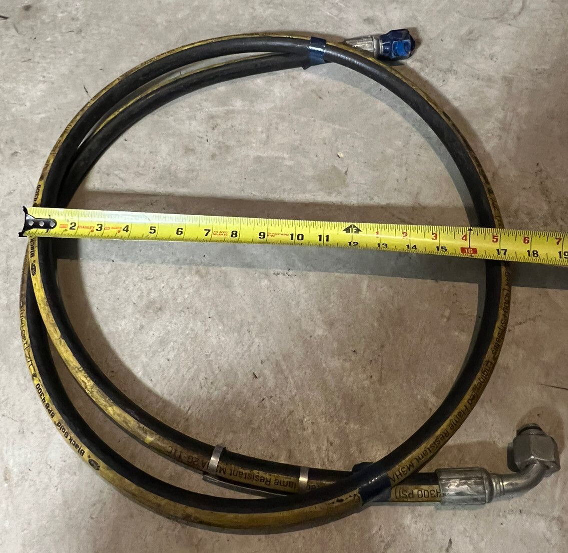 96" Gates Black Gold 8PB4300 1/2" 12.5mm 4300psi Hydraulic Hose Flame ...