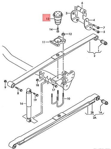 Genuine VW Caddy 2CA 2CB 2CH 2CJ 2KA 2KB 2KH 2KJ stop buffer 2K3511153B ...