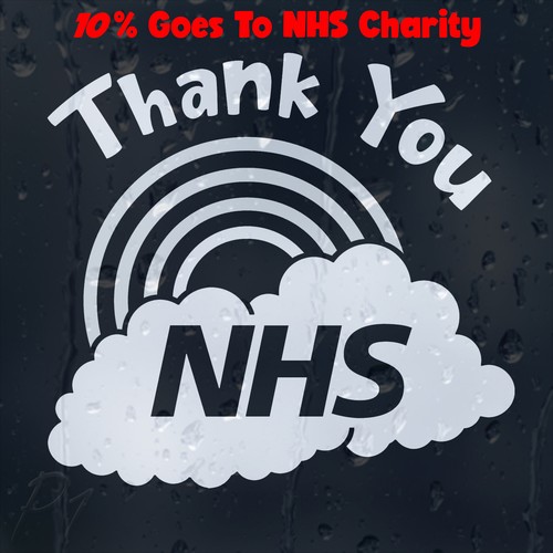 Thank You To All Our NHS And Key Workers Car Window Bumper Decal Vinyl ...