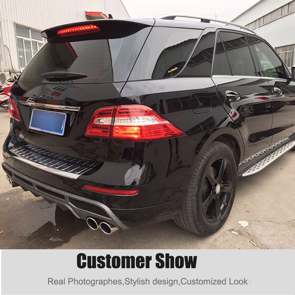 For Mercedes W166 ML350 ML550 2011-15 Rear Bumper Diffuser Lip W/Tail ...