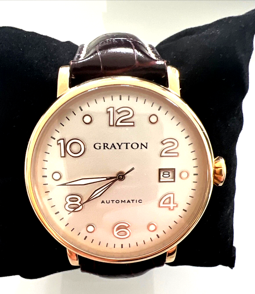 Grayton Men's Classic Automatic Watch 8-44-010-DR Rose Gold Brown ...