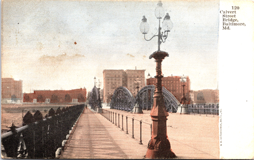 Baltimore MD Maryland Calvert Street Bridge Postcard 1908 | eBay