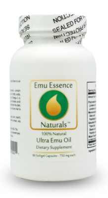 Emu Essence Ultra Emu Oil Dietary Supplements 90/750mg Soft Gelcaps ...