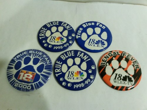 UK Wildcats Lexington KY vintage pin lot 5 18 WLEX TV NBC Bengal True ...