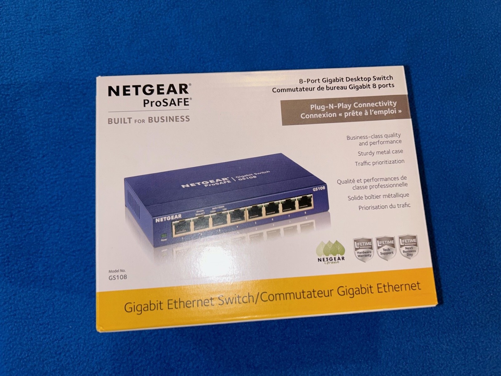 NETGEAR GS108 ProSafe (GS108-400NAS) 8 Port Standalone Gigabit Ethernet ...