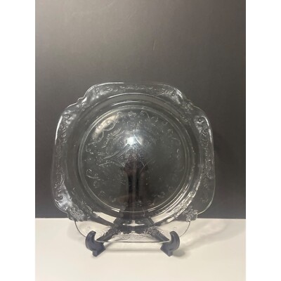 Vintage Federal Glass Clear Madrid Pattern Dinner Plate Platter ...