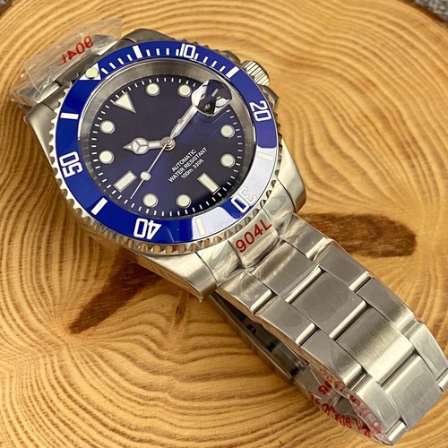 40mm Automatic Men'S Watch Blue Dial Fit For NH35A Movement 20ARM ...