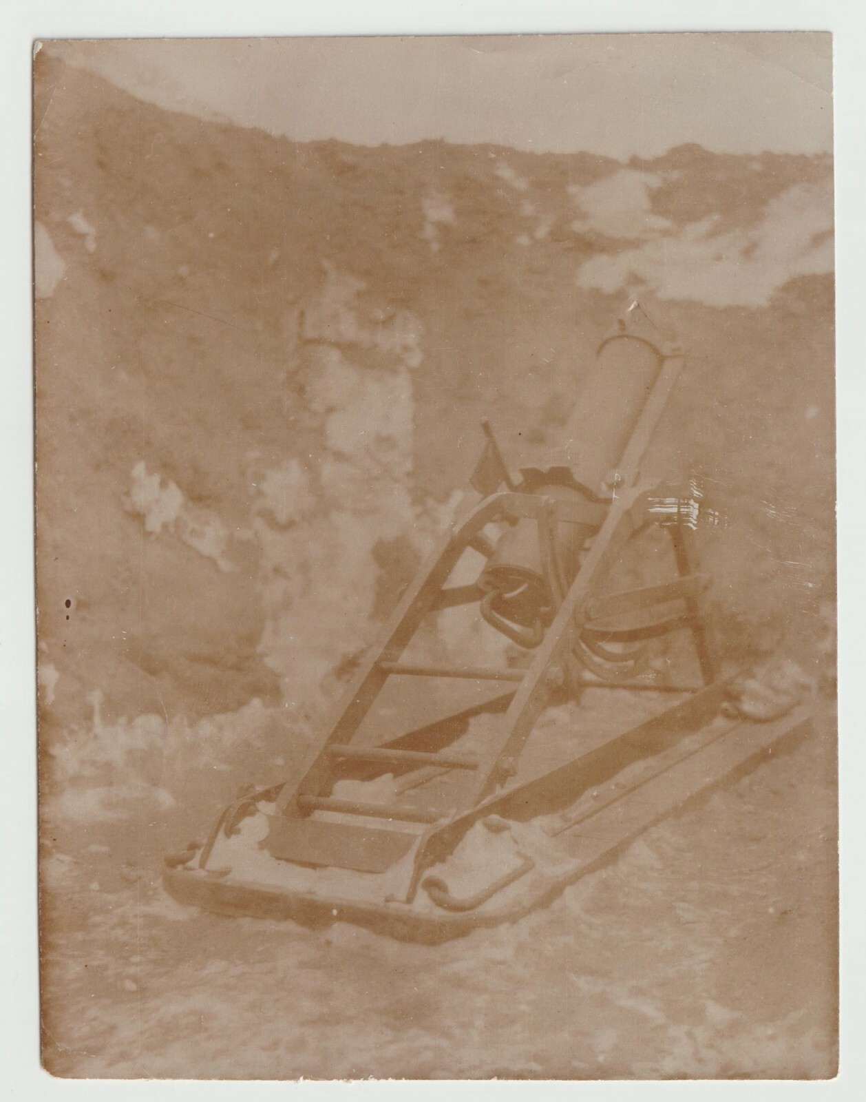 German photo trench mortar minenwerfer MAUSER LANZ 1915 trench mortar ...