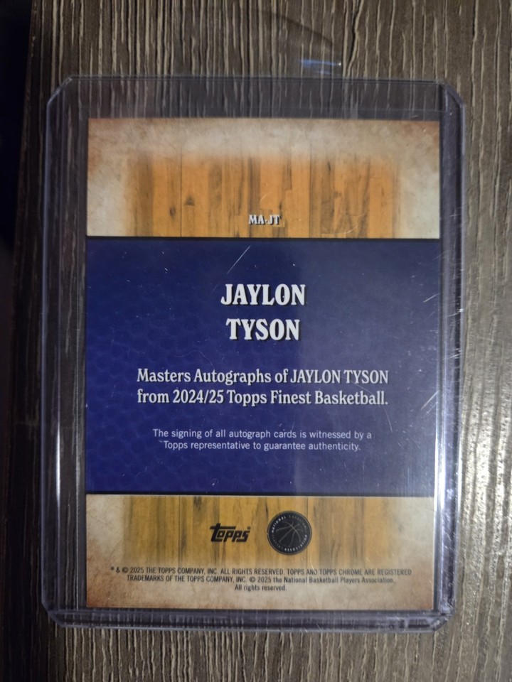 Jayson Tyson 2024-25 Topps Finest Rookie Masters Autograph | eBay
