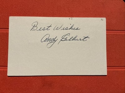 Andy Gilbert 🔥🔥MLB Debut: 1942 Boston Red Sox🔥🔥Autograph🔥🔥 | eBay