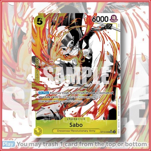 ONE PIECE TCG: Sabo Parallel ST13-008 Super Rare The Three Brothers | eBay