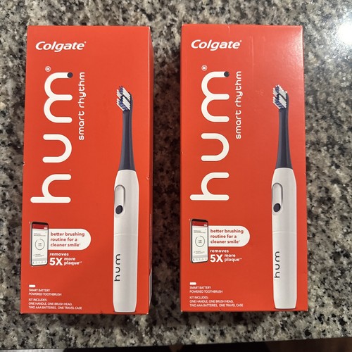 2 hum by Colgate Smart Rhythm Sonic Toothbrush Kit Battery Powered “NEW ...