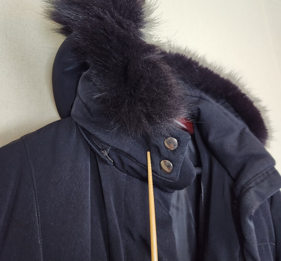 UTEX DESIGN Womens Black Down Feather Long Winter Coat size M | eBay