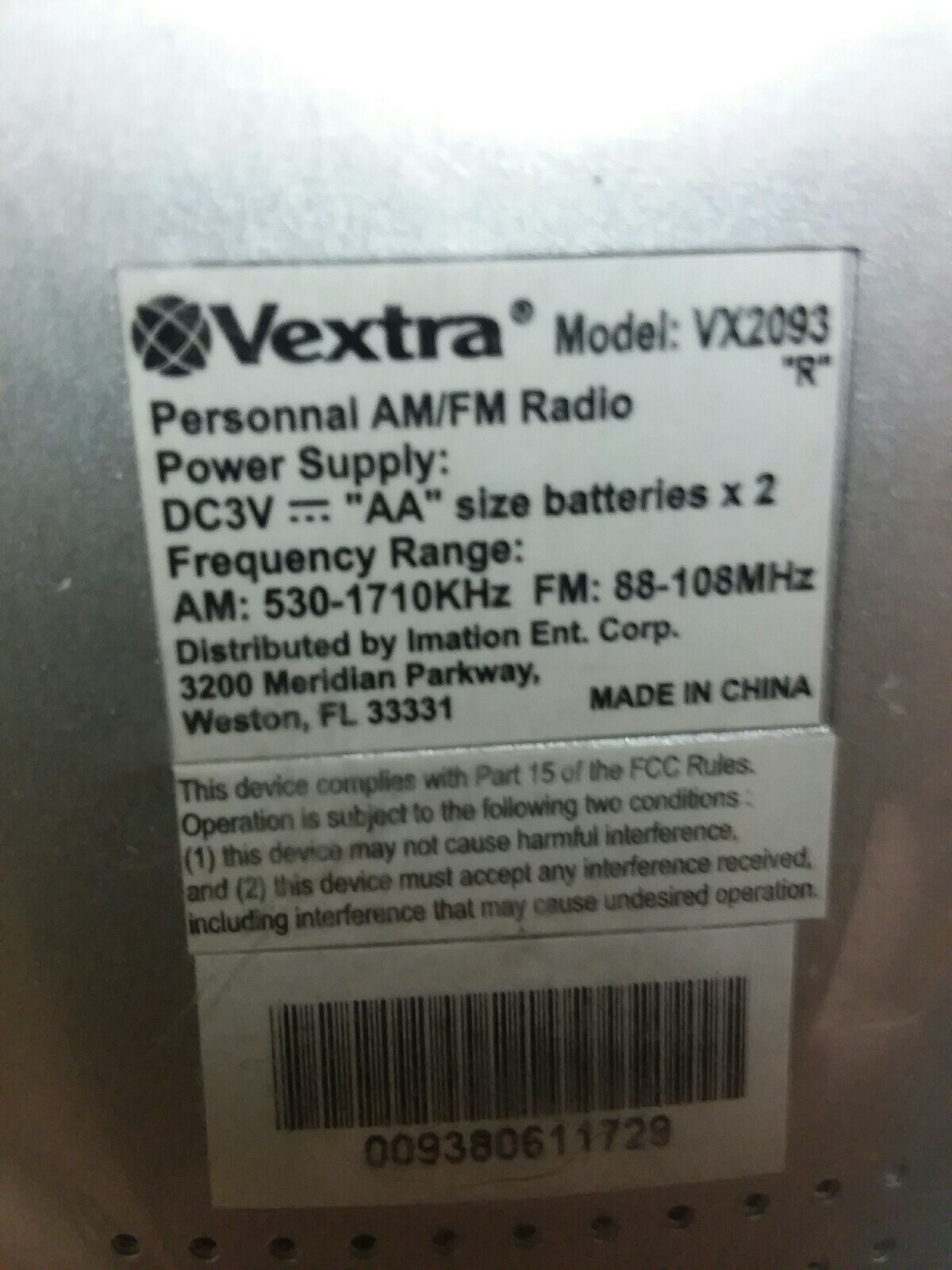 Vextra VX2093 Am Fm Radio With Head Phones.New | eBay