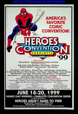 Heroes Convention Charlotte '99 Comic 1999 Spider-Man Print Magazine Ad Poster | eBay