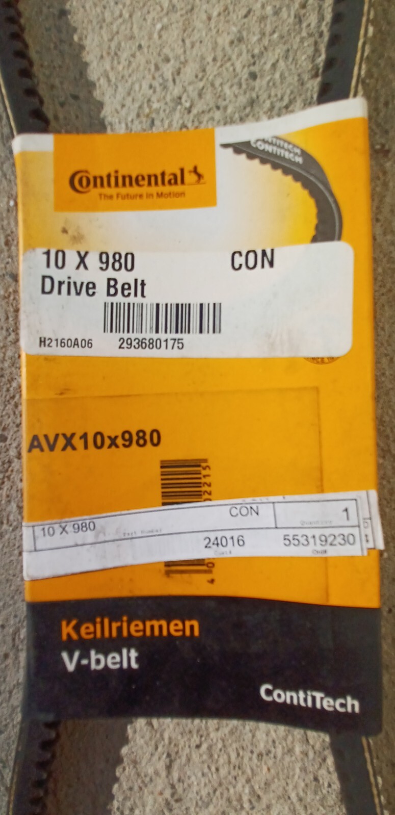CONTINENTAL+CONTITECH+V-BELT+AVX10X980 for sale online | eBay