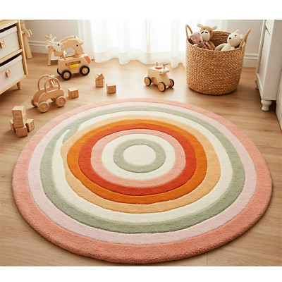 Modern Irrigular Round Wool Area Rug | Wool area Rugs | Designer area ...
