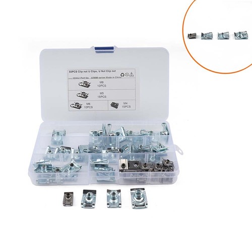 Cassette Nut Clevis M4/M5/M6/M8 50Pcs B Type Reed Nuts Self-Tapping ...