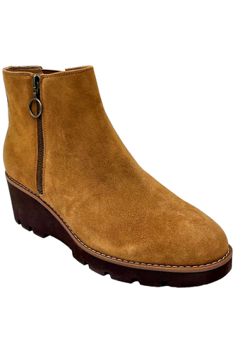 Vionic Women's Hazal Zip Up Ankle Booties Cognac Suede | eBay