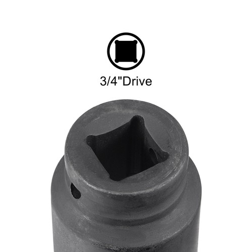3/4-Inch Drive 34mm 12-Point Deep Impact Socket, CR-MO Steel 78mm ...